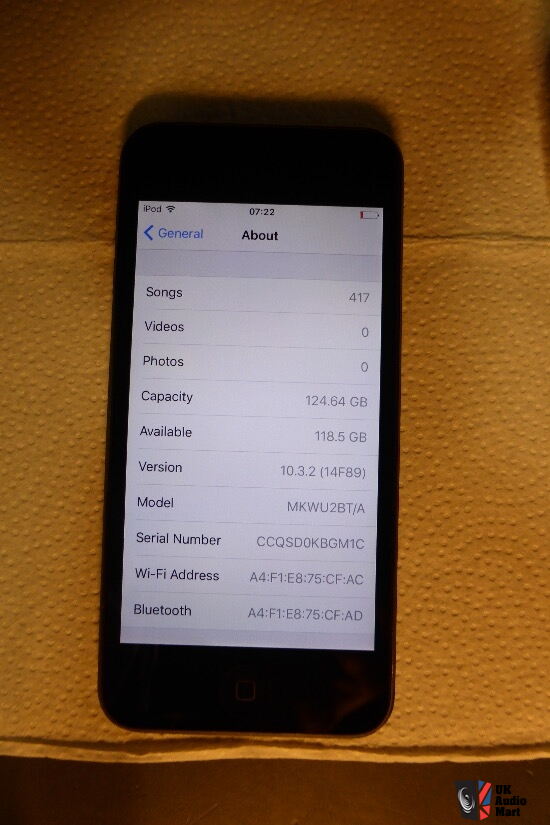 Apple iPod Touch 6th Generation Space Grey 128GB, Excellent Condition ...