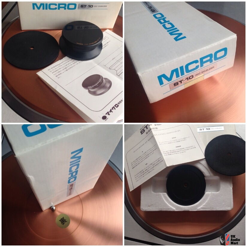 MICRO SEIKI ST-10 copper disc stabilizer in ORIGINAL BOX with MANUAL, 910g