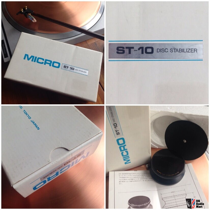 MICRO SEIKI ST-10 copper disc stabilizer in ORIGINAL BOX with MANUAL, 910g