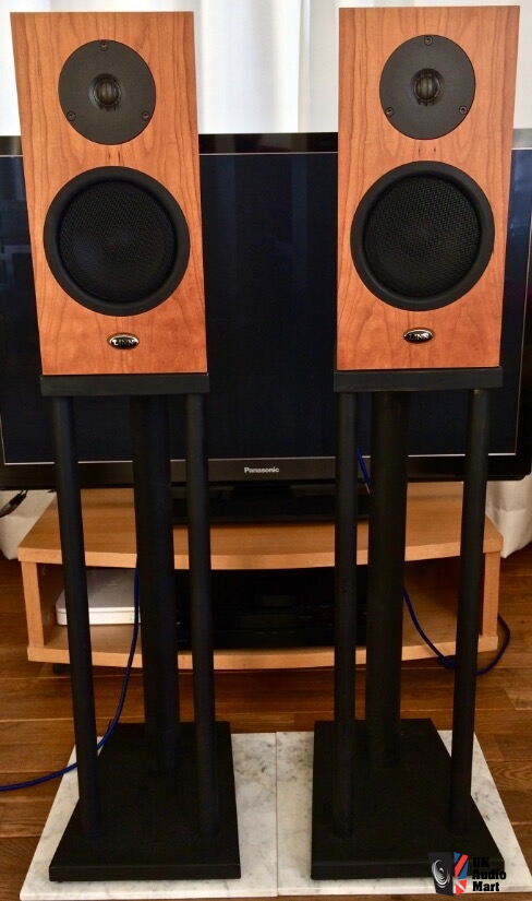 A Pair Linn Katan speakers Cherry, with stands For Sale - UK Audio Mart
