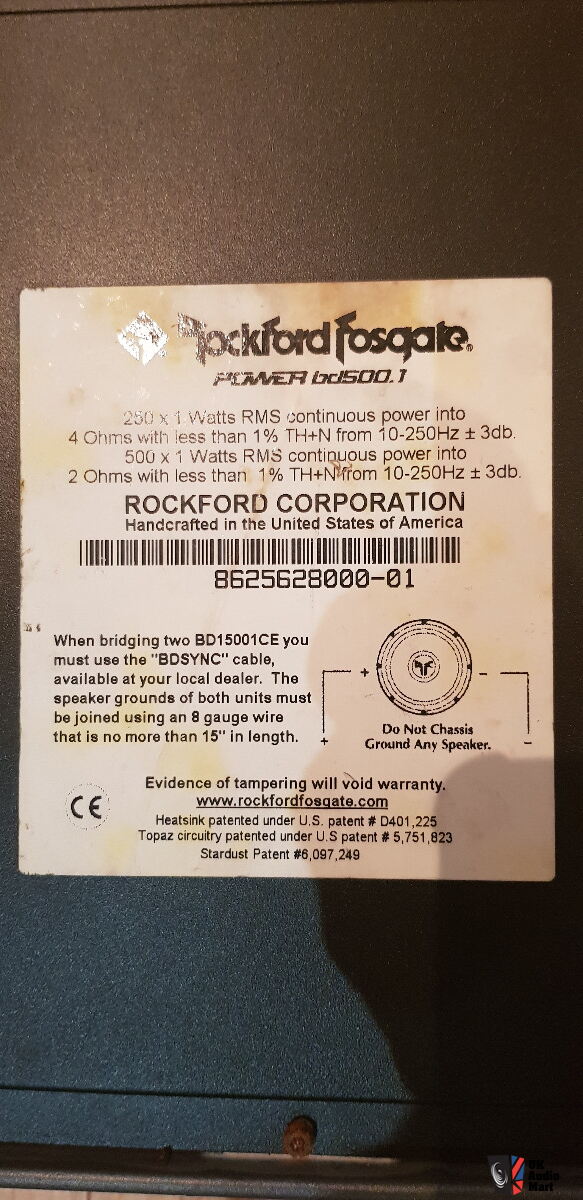 Rockford Fosgate Bd500. 1 Power amplifier Photo #2057832 - UK Audio Mart