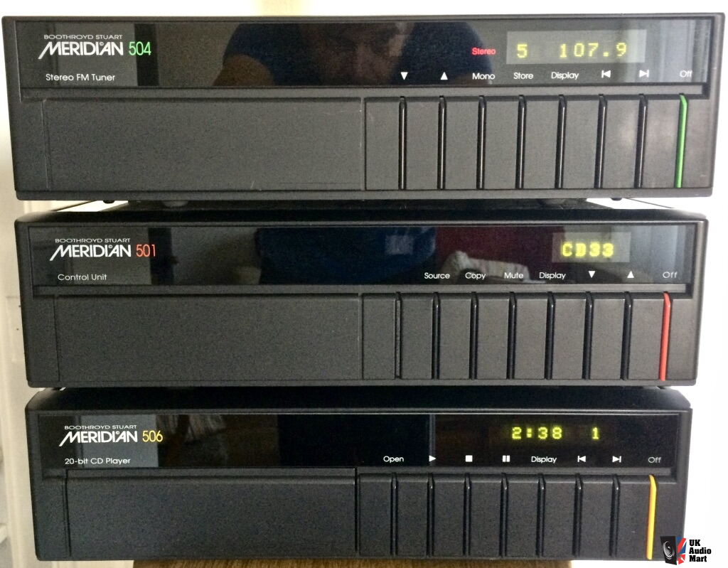 Meridian HIFI SET: 501 PRE Amplifier, 506 20 BIT CD Player, 504 TUNER ...