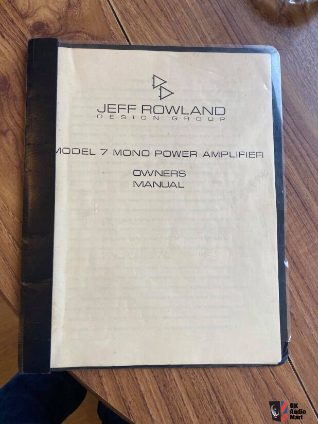 Jeff Rowland Model 7 Monoblock Amplifiers. ** Awesome 700 watt Power ...