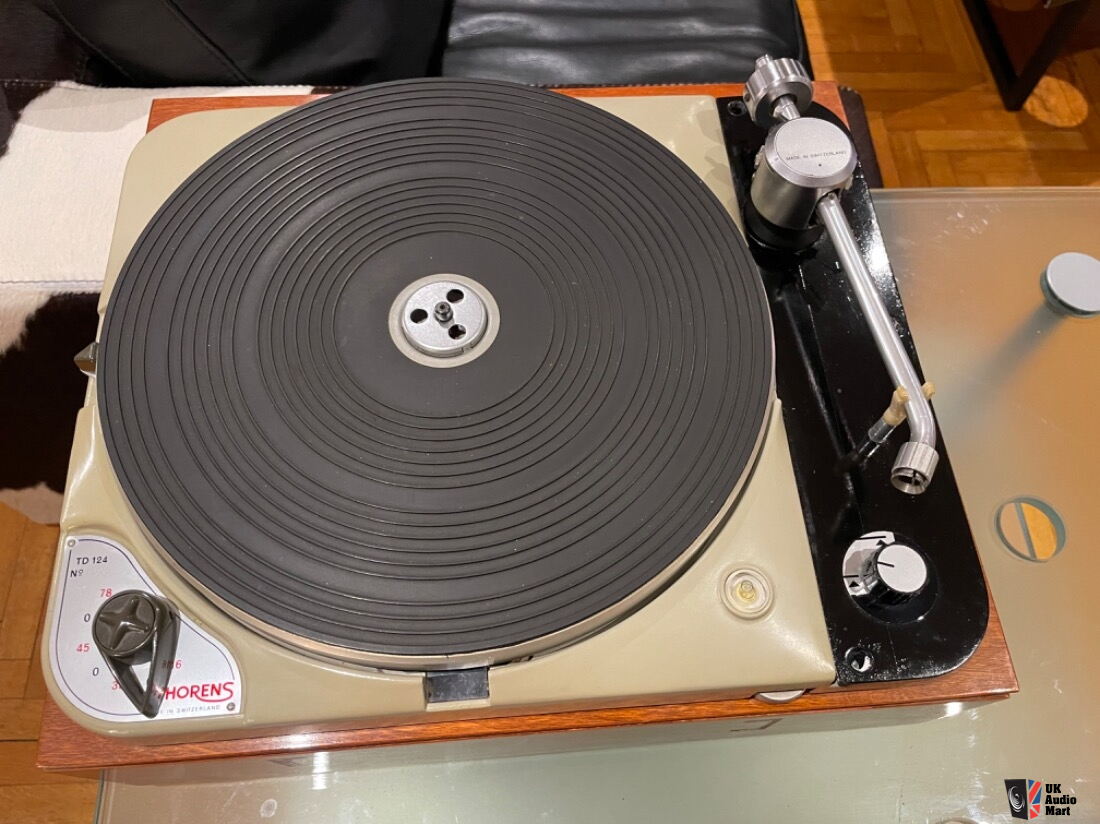 Thorens TD124 early serial n. 1693 and Thorens TP14 tonearm Photo ...