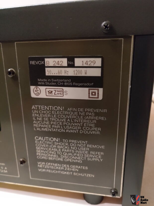 Revox B 242 Stereo Power Amplifier Photo #4197966 - UK Audio Mart
