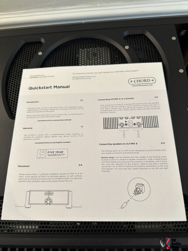 Chord Ultima 6 Stereo Power Amplifier Photo #4301093 - UK Audio Mart