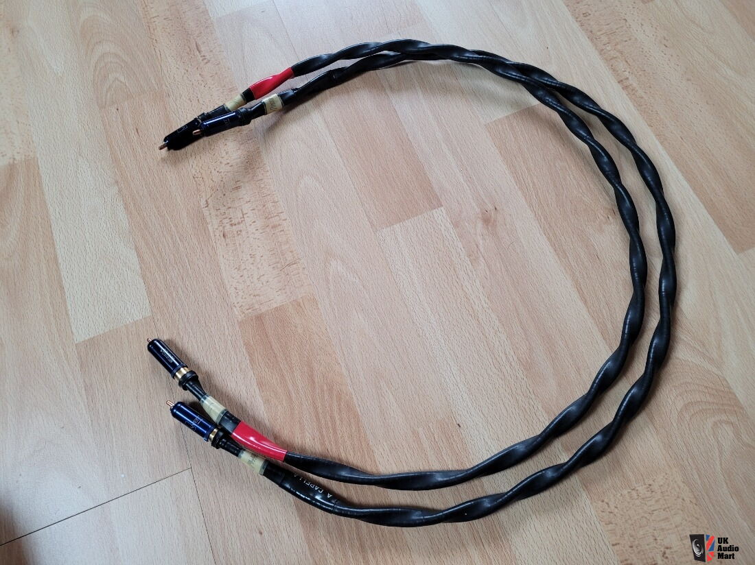 1 mtr Acapella Silver wire interconnects with WBT-0110 CU nextgen RCA ...
