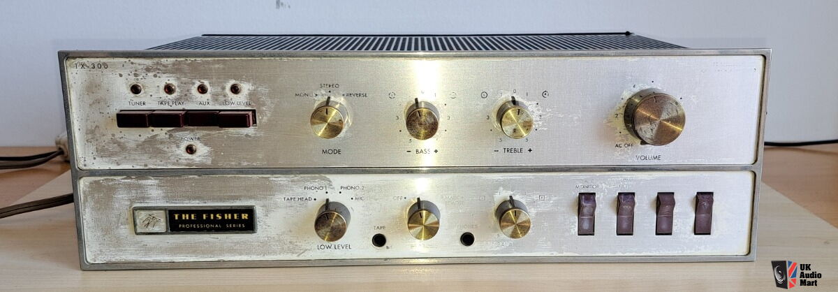 Fisher TX-300 Vintage Power Amplifier with original wooden cabinet ...