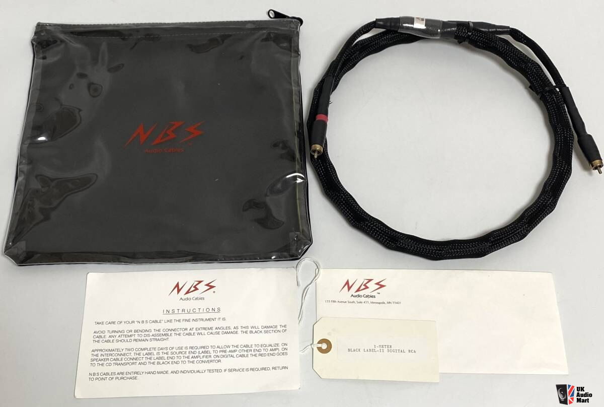 NBS Black Label II Hi-End Digital Cable 1.2m!Very Rare Photo #4692482 ...