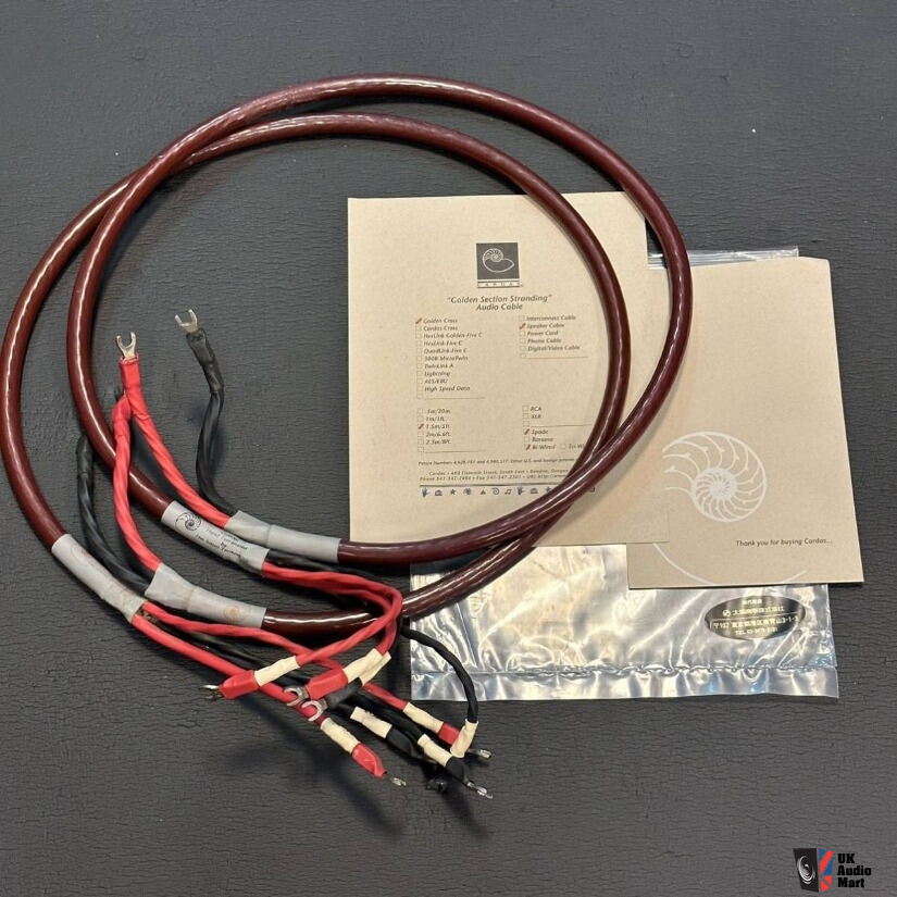 Cardas Golden Cross Hi-End bi-wire Speakers Cable 1.5m (pair)! Photo ...