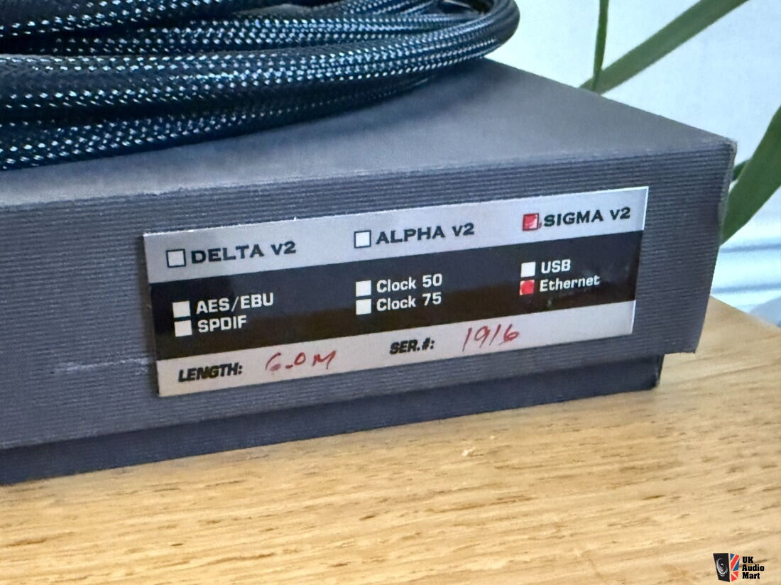Shunyata Research Sigma V2 Ethernet Cable (6m) Photo #5451204 - UK ...