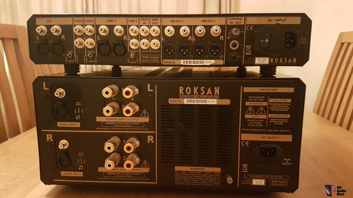 The Roksan Platinum Series PR15B Pre-Amplifier and the matching 1308 ...
