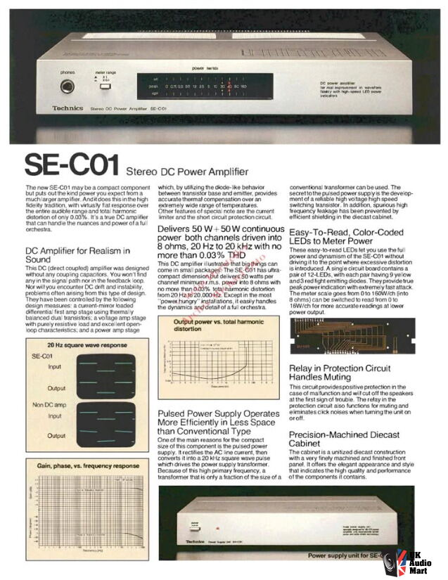 Technics SU-C01Pre and SE-C01 power amplifier Photo #4832888 - UK Audio ...